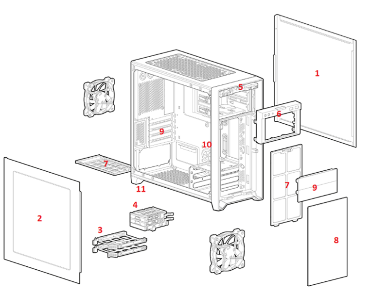 350D Spare Parts – Corsair