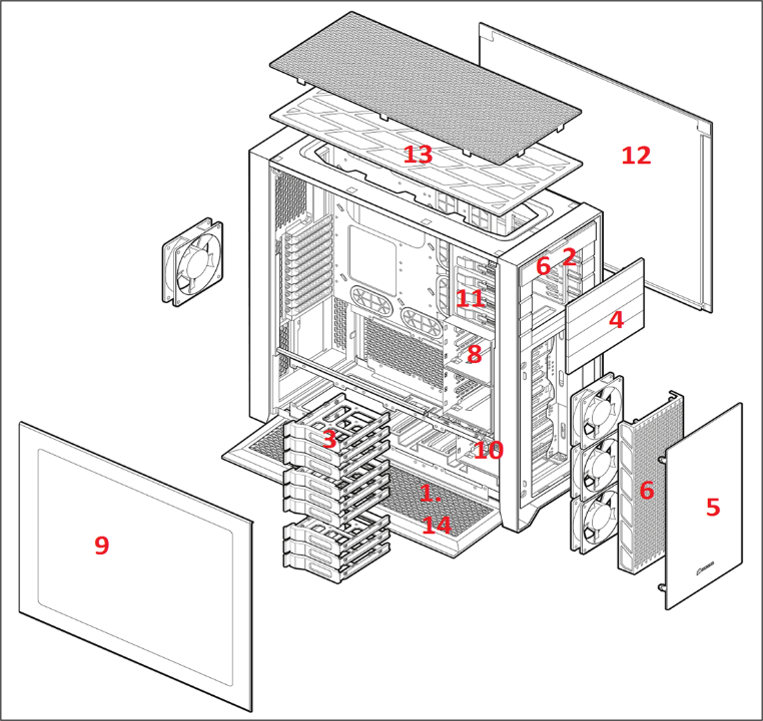 900D Spare Parts – Corsair