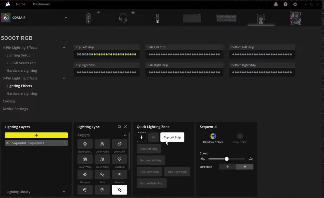 5000T:How to set up the 5000T RGB in iCUE – Corsair